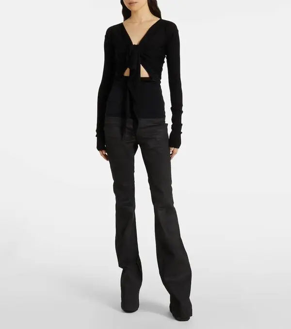 Rick Owens Cropped Virgin Wool Sweater