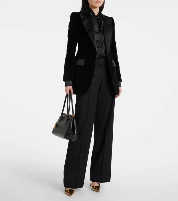 Dolce & Gabbana Tie-neck Silk-blend Blouse