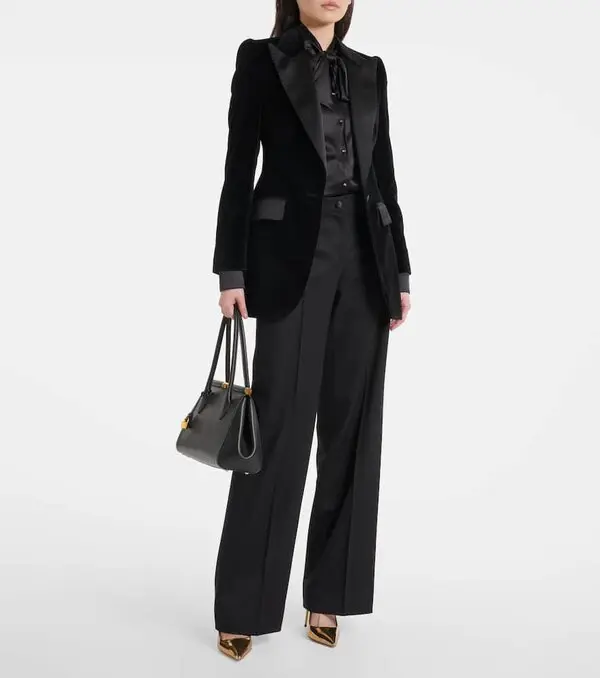 Dolce & Gabbana Tie-neck Silk-blend Blouse