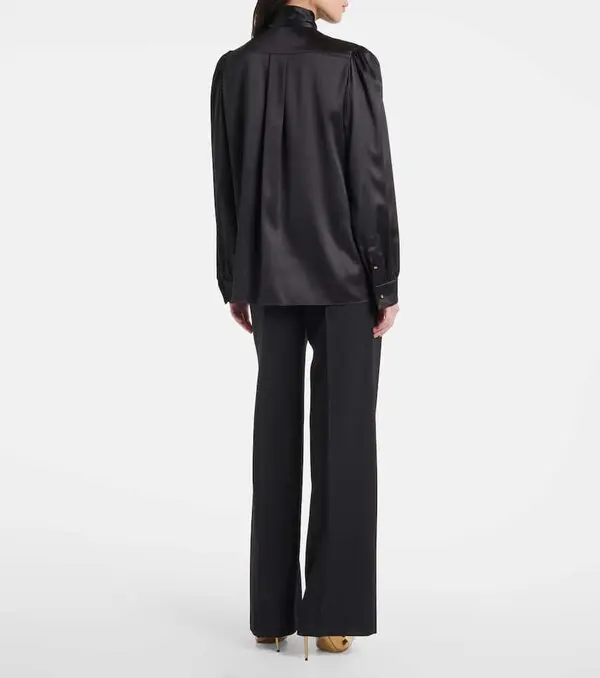 Dolce & Gabbana Tie-neck Silk-blend Blouse