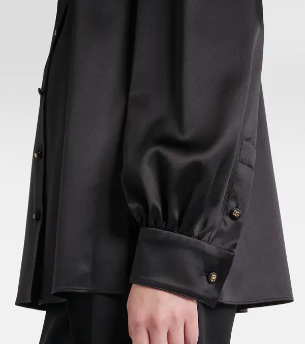 Dolce & Gabbana Tie-neck Silk-blend Blouse