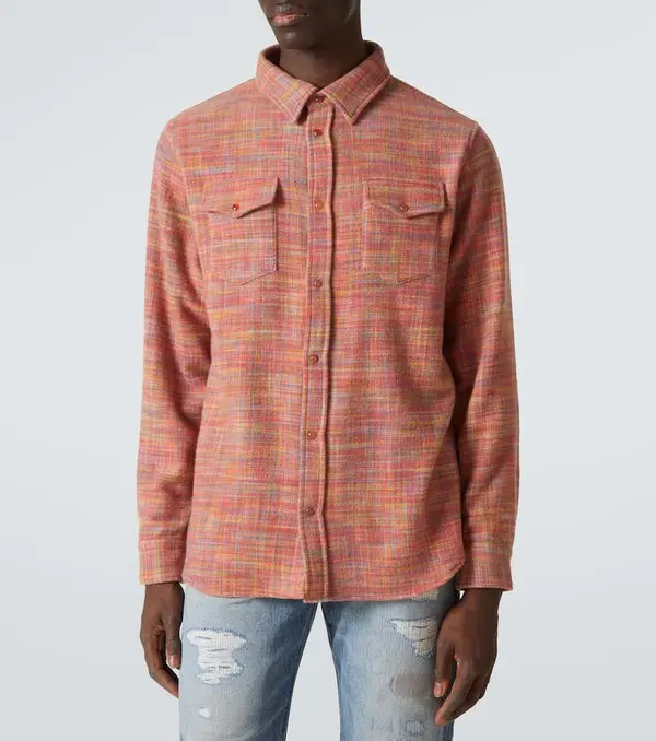 GOD'S TRUE CASHMERE Flower Space-dyed Cashmere Shirt