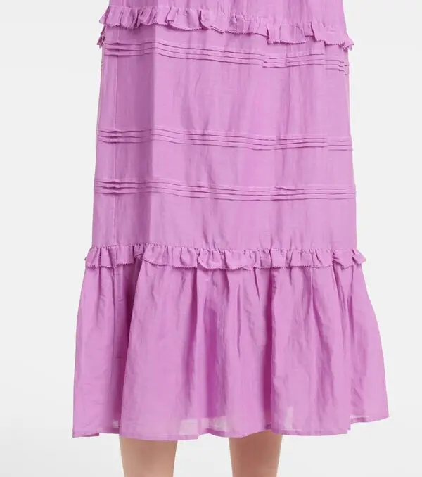 MARANT ETOILE Diya Cotton-blend Maxi Skirt - Pink