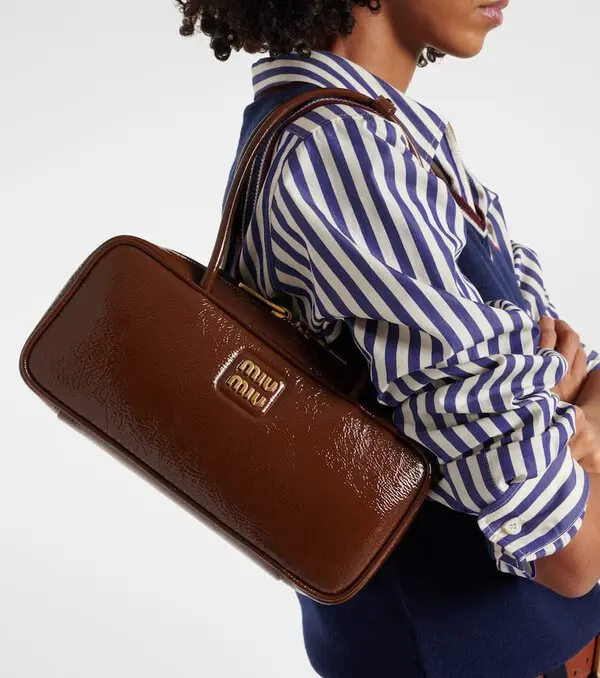 Miu Miu Beau Patent Leather Shoulder Bag
