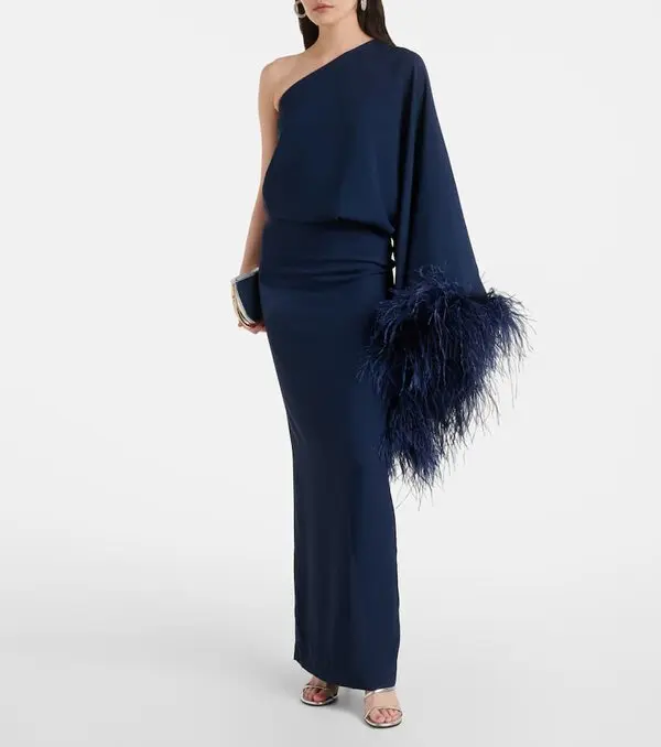 TALLER MARMO Feathered Eternity Maxi Dress