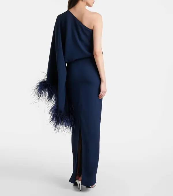 TALLER MARMO Feathered Eternity Maxi Dress