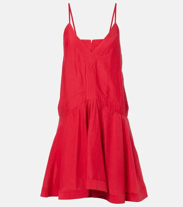 MARANT ETOILE Danielle Cotton-blend Minidress - Red