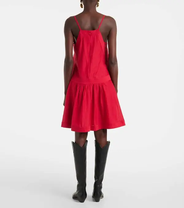 MARANT ETOILE Danielle Cotton-blend Minidress - Red