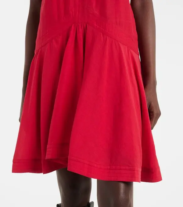 MARANT ETOILE Danielle Cotton-blend Minidress - Red