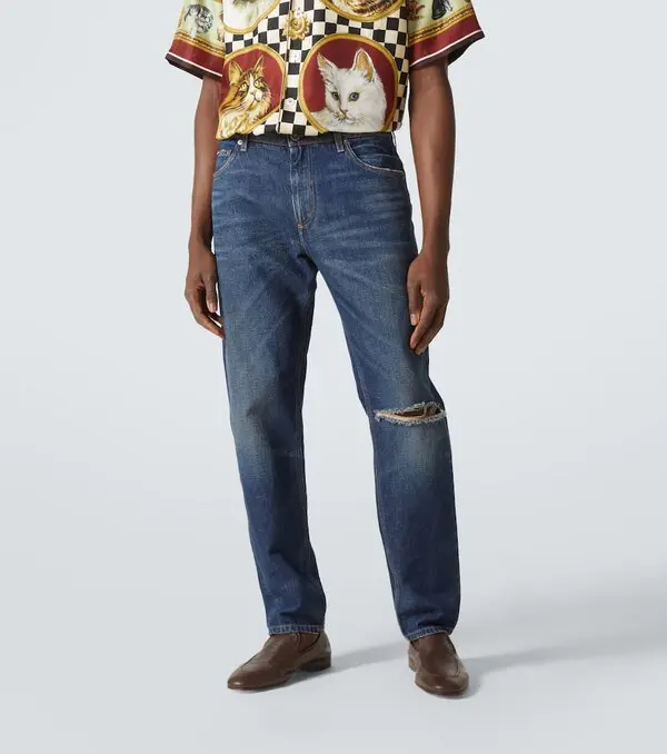 Dolce & Gabbana Distressed Slim Jeans