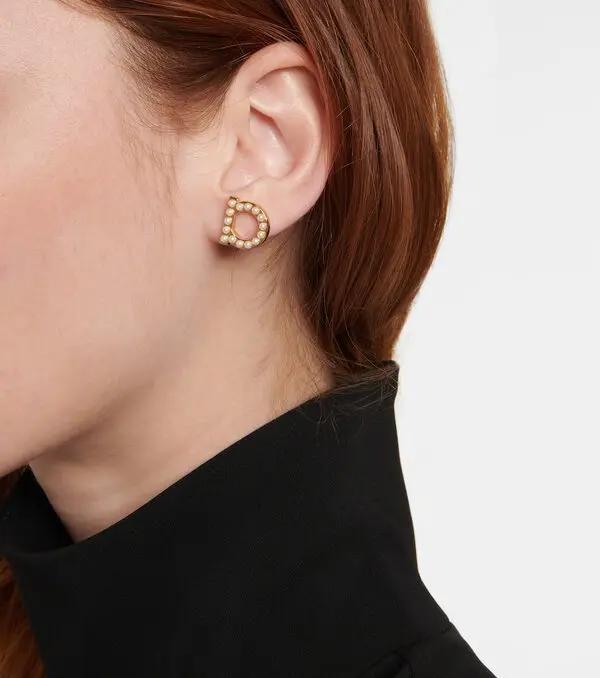 FERRAGAMO Gancio Faux Pearl-embellished Earrings