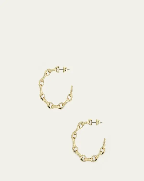 ANABEL ARAM JEWELRY Enchanted Forest Chain Hoop Earrings