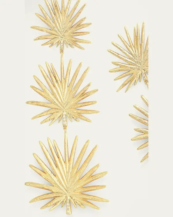 ANABEL ARAM JEWELRY Triple Fan Palm Dangle Earrings
