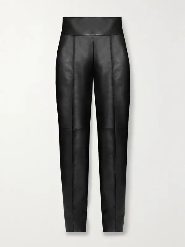 Alexandre Vauthier Leather Slim-leg Trousers