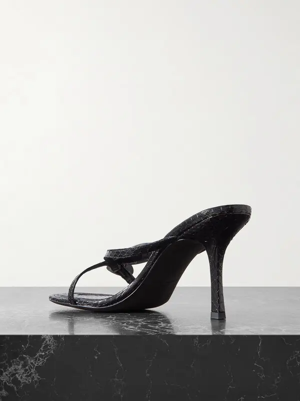Alexander Wang Dome Snake-effect Leather Sandals
