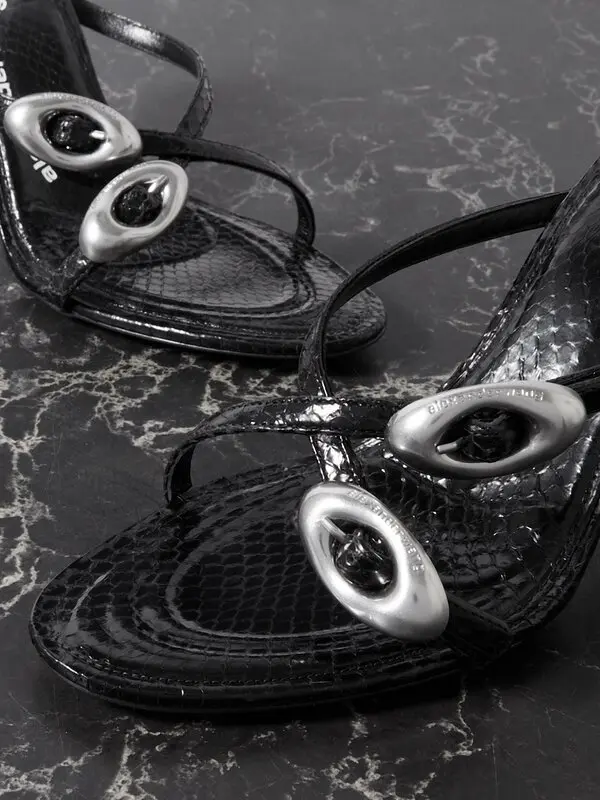 Alexander Wang Dome Snake-effect Leather Sandals