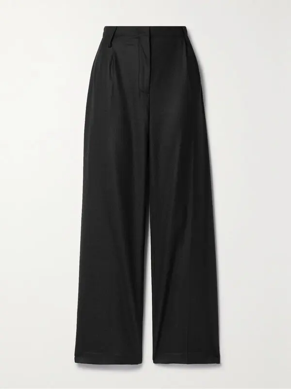INTERIOR The Ren Pleated Wool-twill Pants