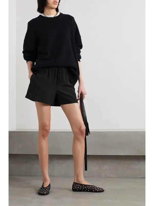 NILI LOTAN Frances Silk-crepe Shorts