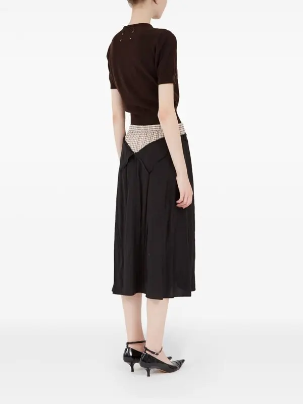 MAISON MARGIELA Elastic-waistband Pleated Skirt