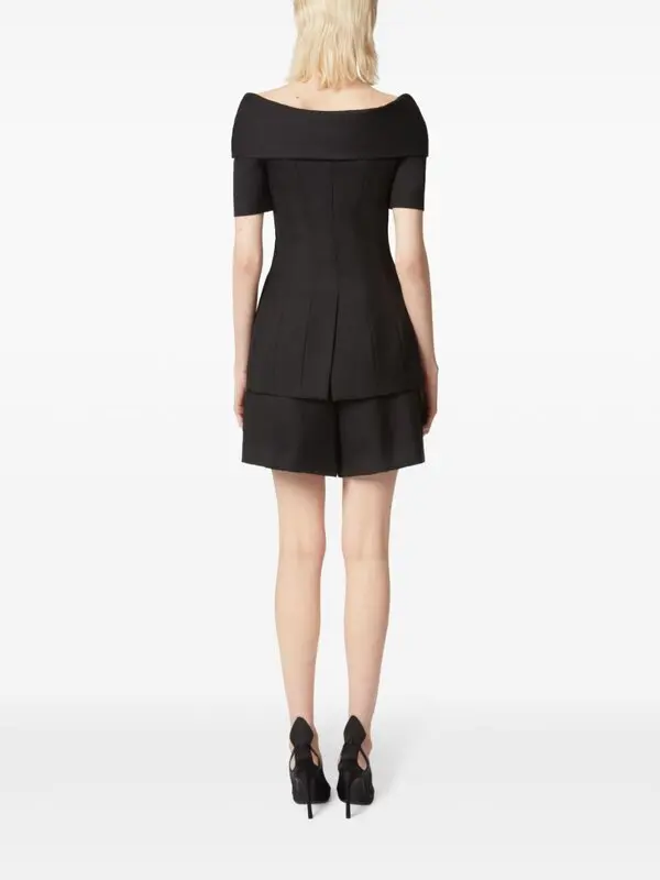 Nina Ricci Off-shoulder Wool Gabardine Jacket