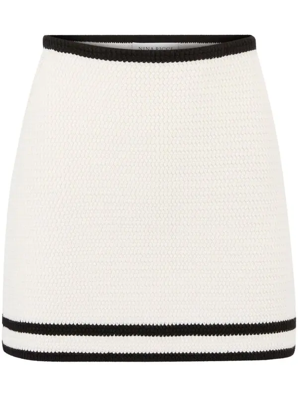 Nina Ricci Tweed Mini Skirt - White