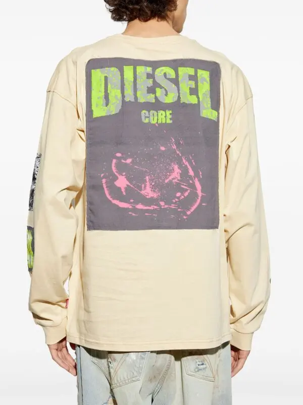 Diesel® T-Boxt-Ls-Slits-R5 T-Shirt - Green | Editorialist