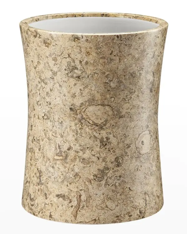 MARBLE CRAFTER Fossil Stone Waste Bin With Liner