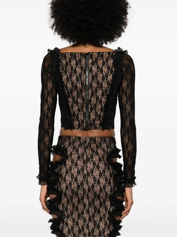 SELF-PORTRAIT X Christopher Kane Lace Ruffle Top
