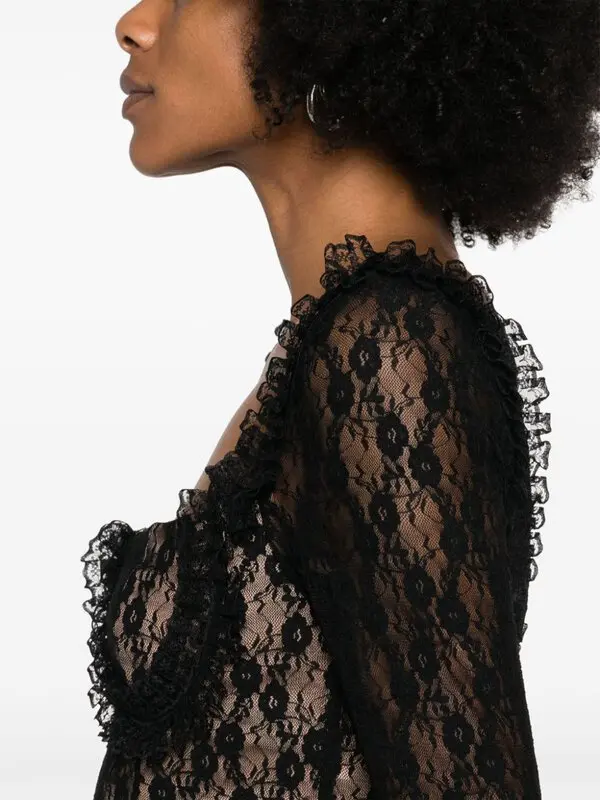 SELF-PORTRAIT X Christopher Kane Lace Ruffle Top