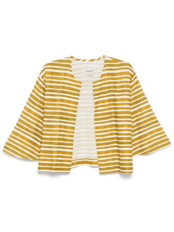 BAMBAH Striped Bolero Jacket - Yellow
