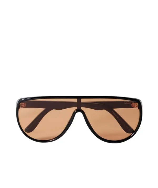 TOM FORD Achilles Oversized Aviator Sunglasses - Black