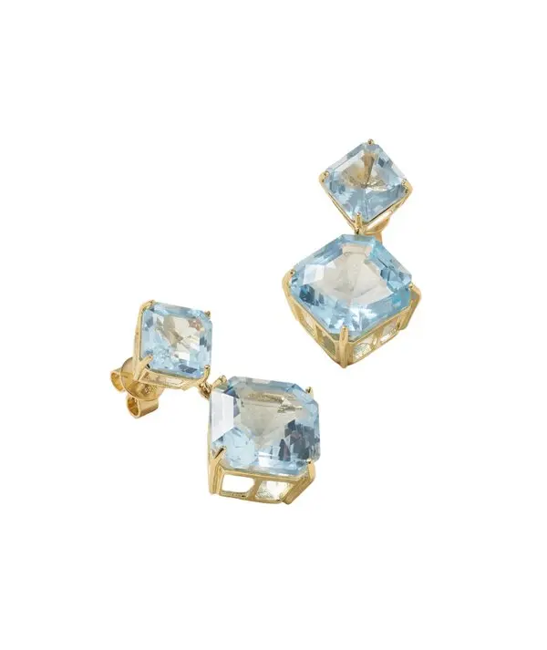 Mateo 14-karat Topaz Dangle Earrings - Gold