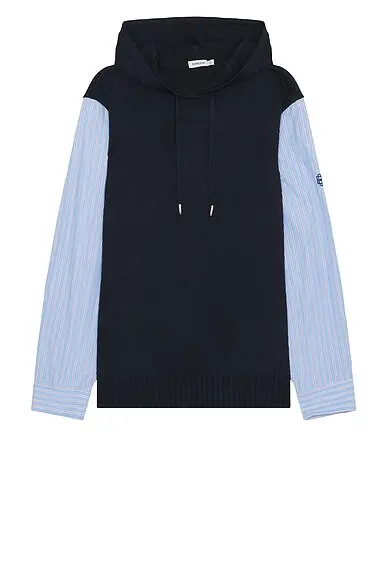 Simkhai Knit Woven Combo Hoodie
