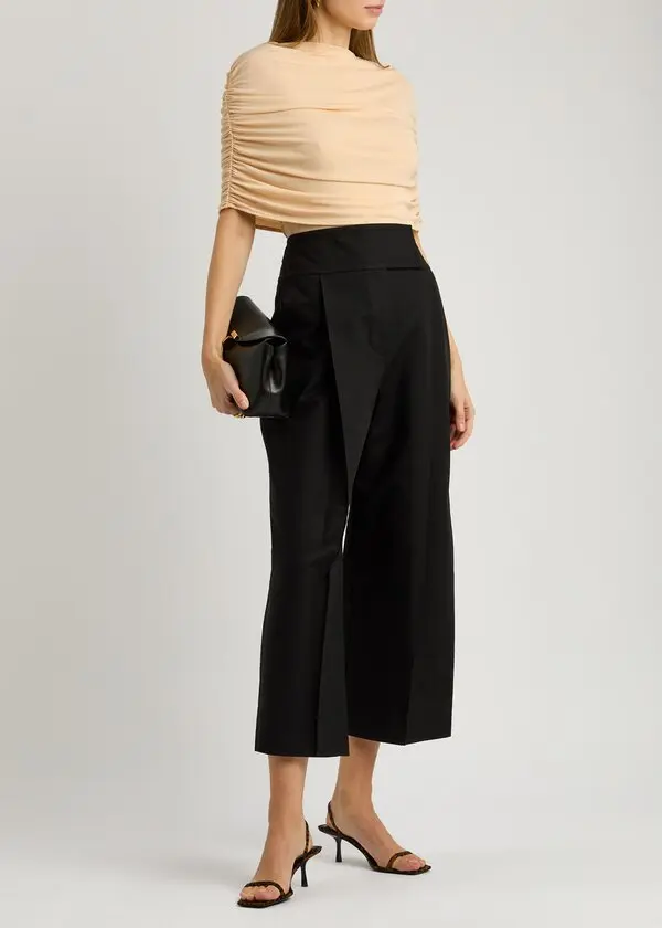 ESSE STUDIOS Bonachi Cape-effect Jersey Top