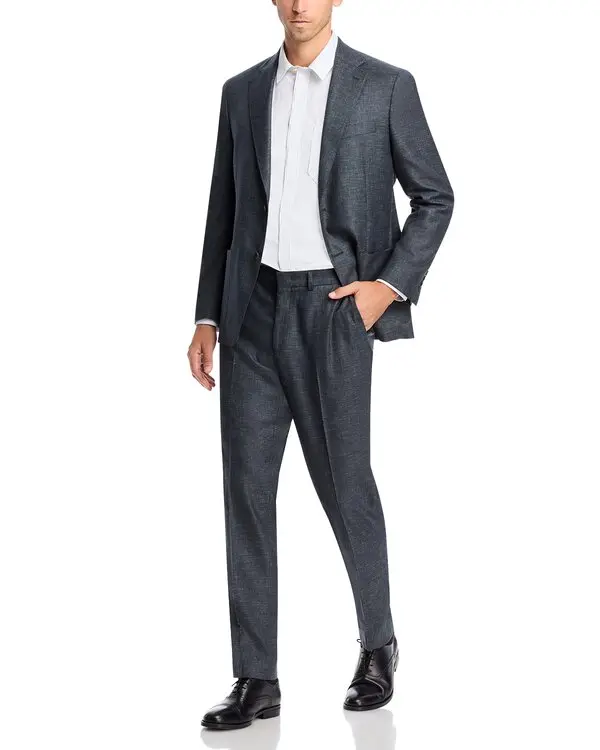 Vince Melange Solid Slim Fit Suit Pants - Grey