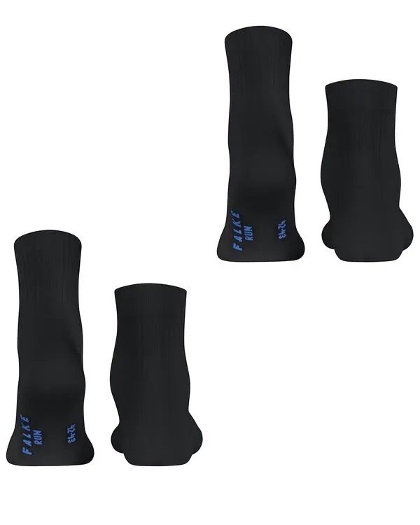 Falke Run Cotton-blend Ankle Socks Pack Of 2 - Black