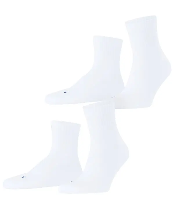 Falke Run Cotton-blend Ankle Socks Pack Of 2 - White
