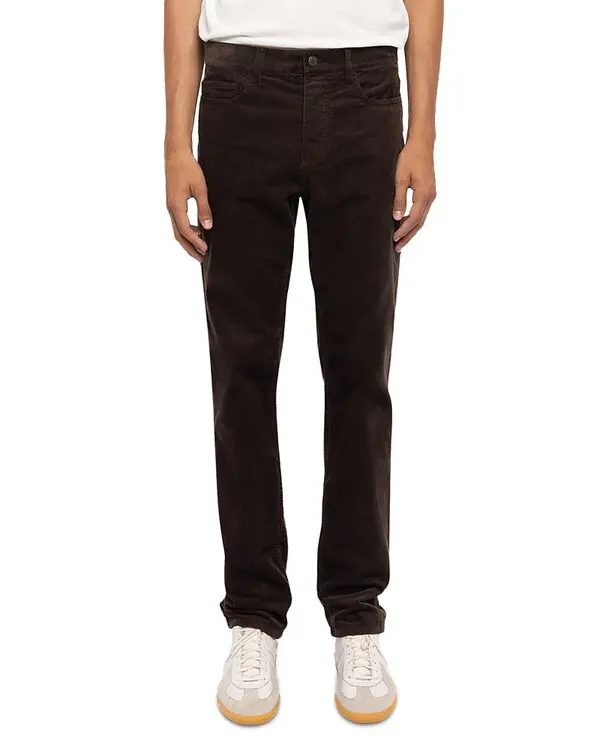 Zadig&Voltaire Steeve Cotton Stretch Velvet Corduroy Slim Fit Trousers - Dark Chocolate