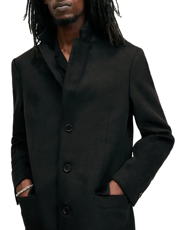 ALLSAINTS Hal Single Breasted Coat - Black