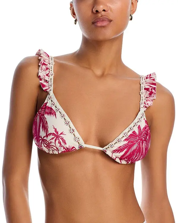 Agua Bendita Agata Palms Bikini Top - Multicolor