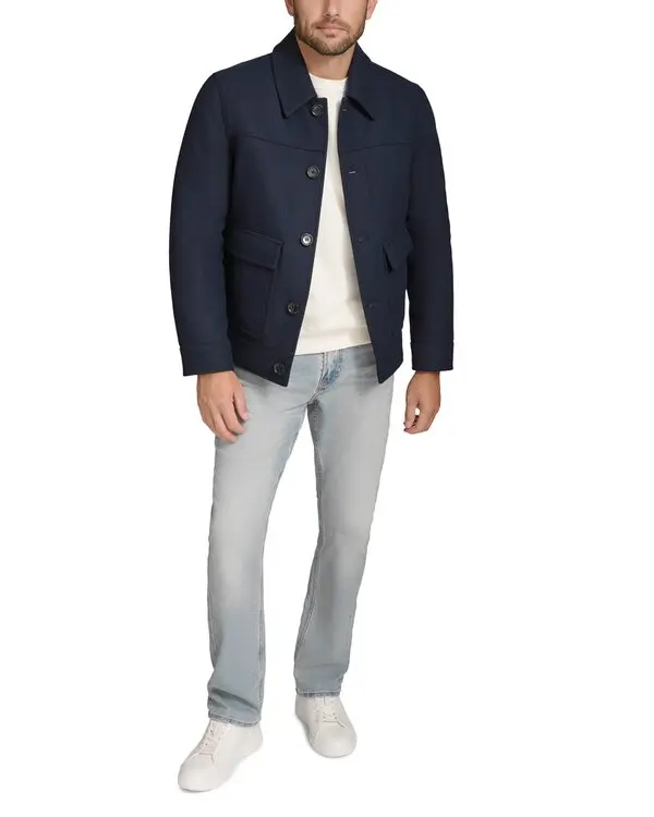 Andrew Marc Warwick Chore Coat - Navy