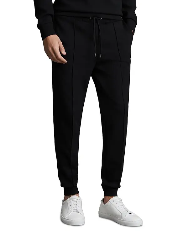 REISS Premier Interlock Drawstring Pants - Navy Blue