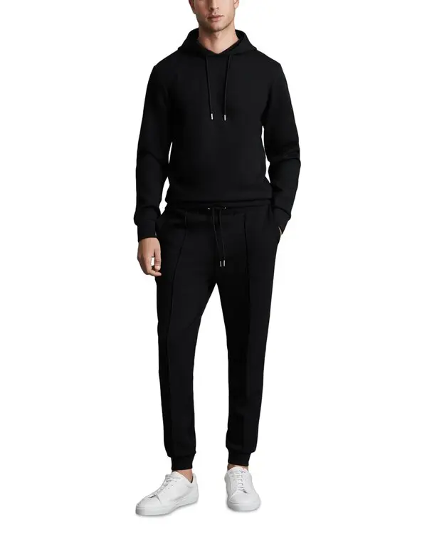 REISS Premier Interlock Drawstring Pants - Navy Blue