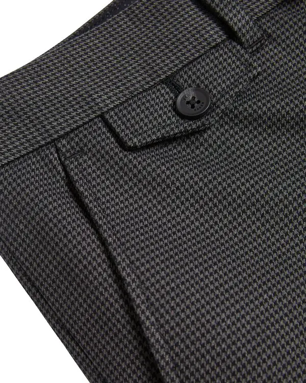 Ted Baker London Slim Fit Houndstooth Trousers - Grey