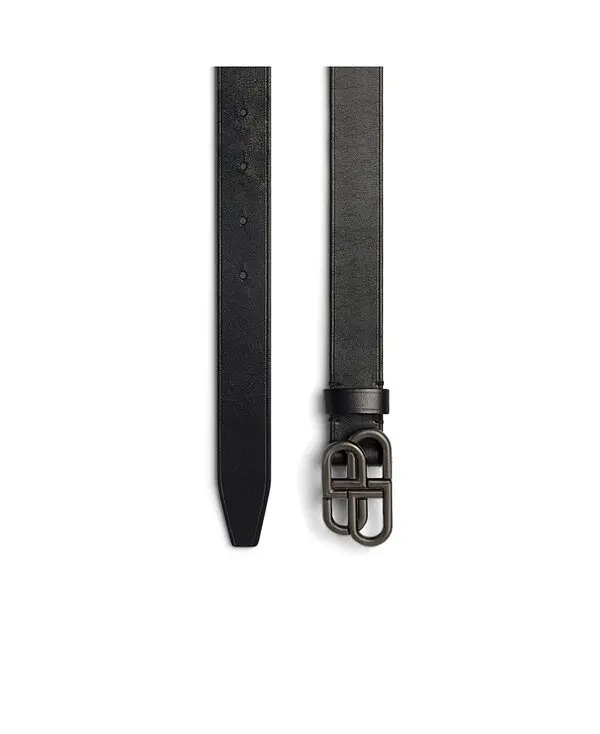 Balenciaga Bb Thin Belt - Black