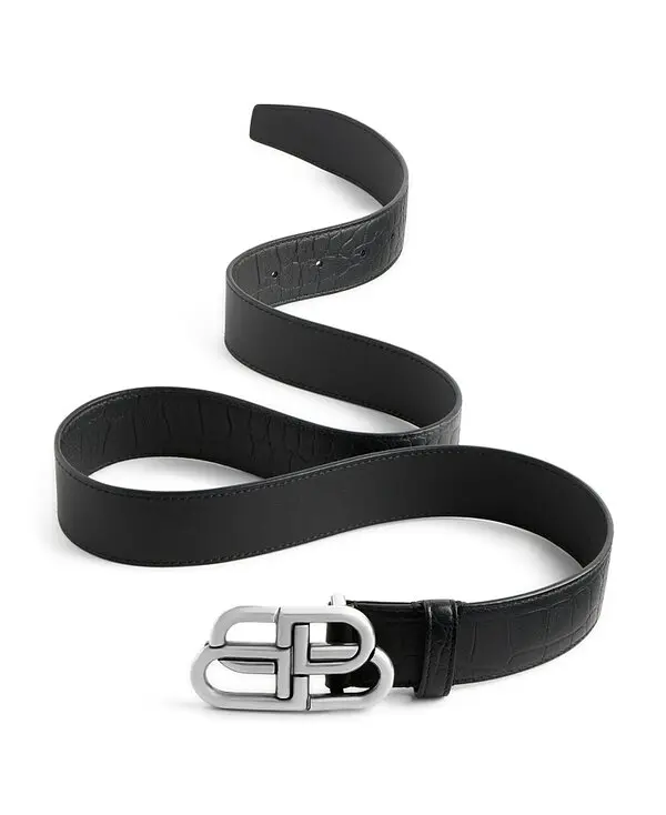 Balenciaga Bb Large Belt - Black