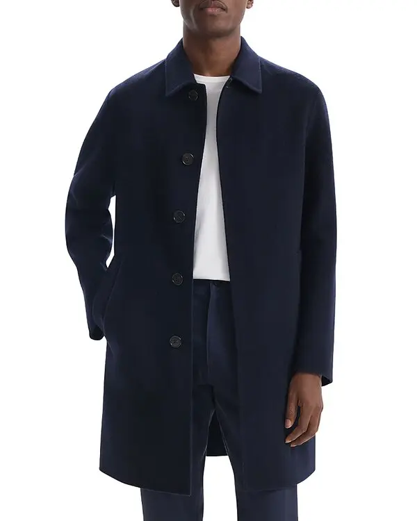 Theory Car Coat In Luxe New Divide - Baltic