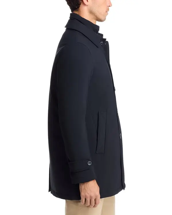 Herno Bi Stretch Car Coat - Navy