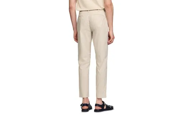 Sandro Talon Carrot Cut Cotton Pants - Light Grey