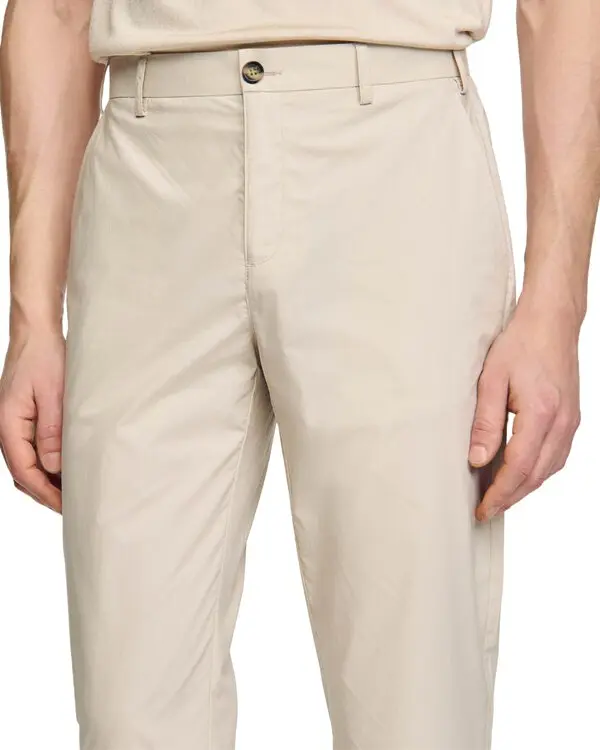 Sandro Talon Carrot Cut Cotton Pants - Light Grey
